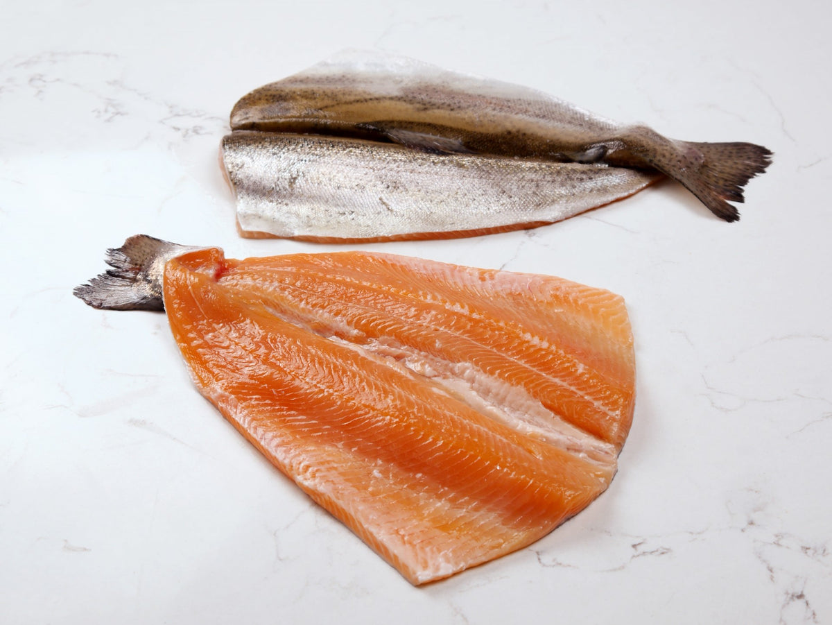 2 x 140-170g Wiltshire Rainbow Trout Butterfly Fillets – Caught & Delivered